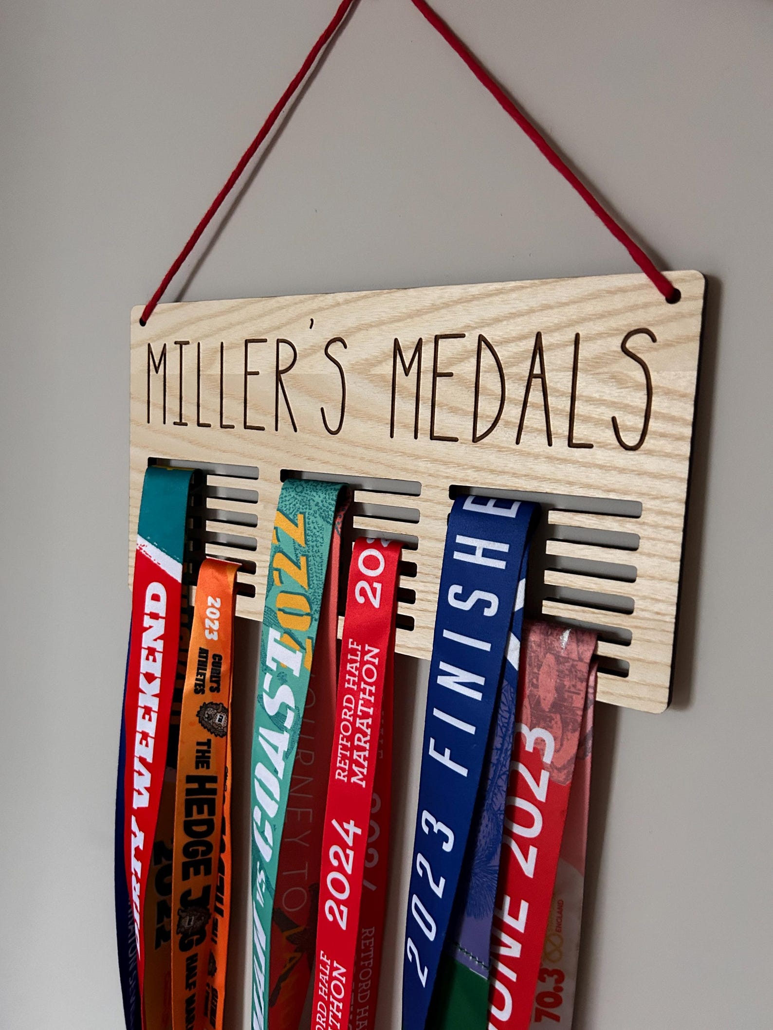 In My Running Era, Gift for Runner, Personalised Medal Hanger, Medal ...