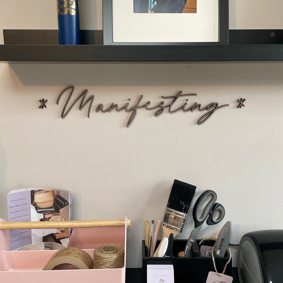 Uni Room Decor, Office Wall Decal, Manifest Wall Art, Manifestation ...