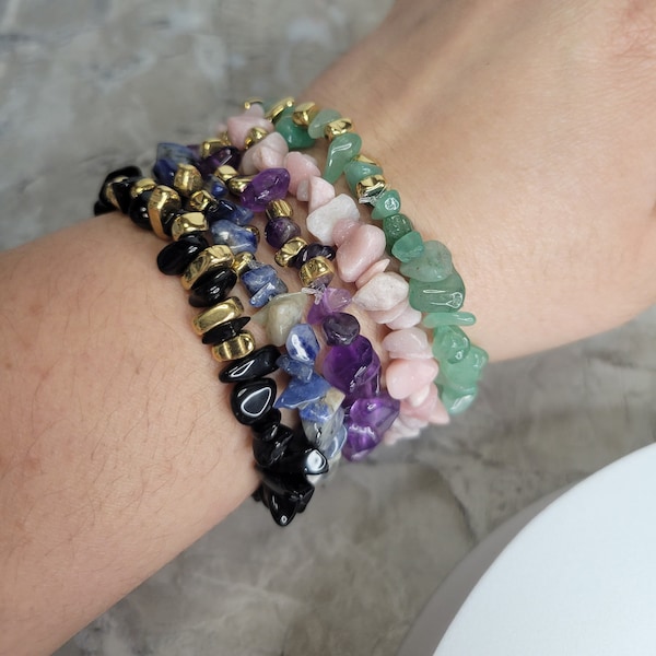 Stretch Gemstone Bracelets - Etsy
