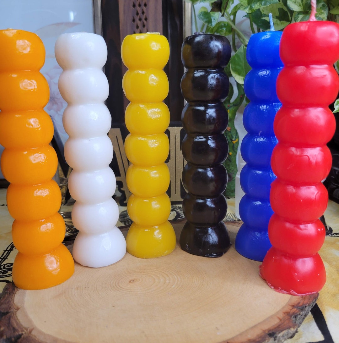 7 Knob Wishing Candle: Colorful Pillar Candle for Spells & Rituals ...