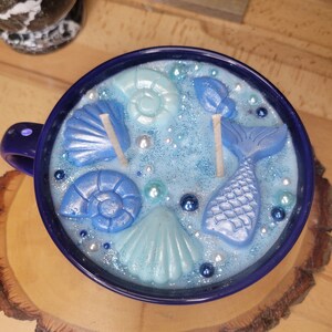 Sea Themed Candle, Big Mug Handmade Ceramic Candles Soy Candles, Sea ...