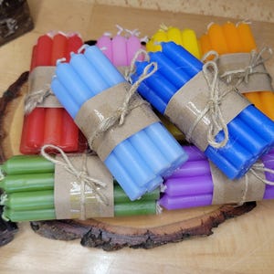 Mini Color Chime Candles - Set of 10 Spell Candles - Etsy