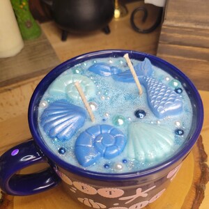 Sea Themed Candle, Big Mug Handmade Ceramic Candles Soy Candles, Sea ...