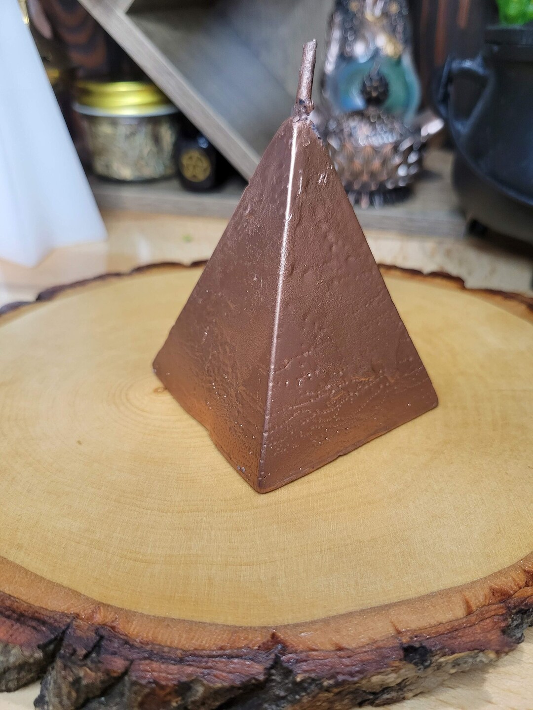 Copper Pyramid Candle, Abundance Candle Spell, Pyramid Decoration ...
