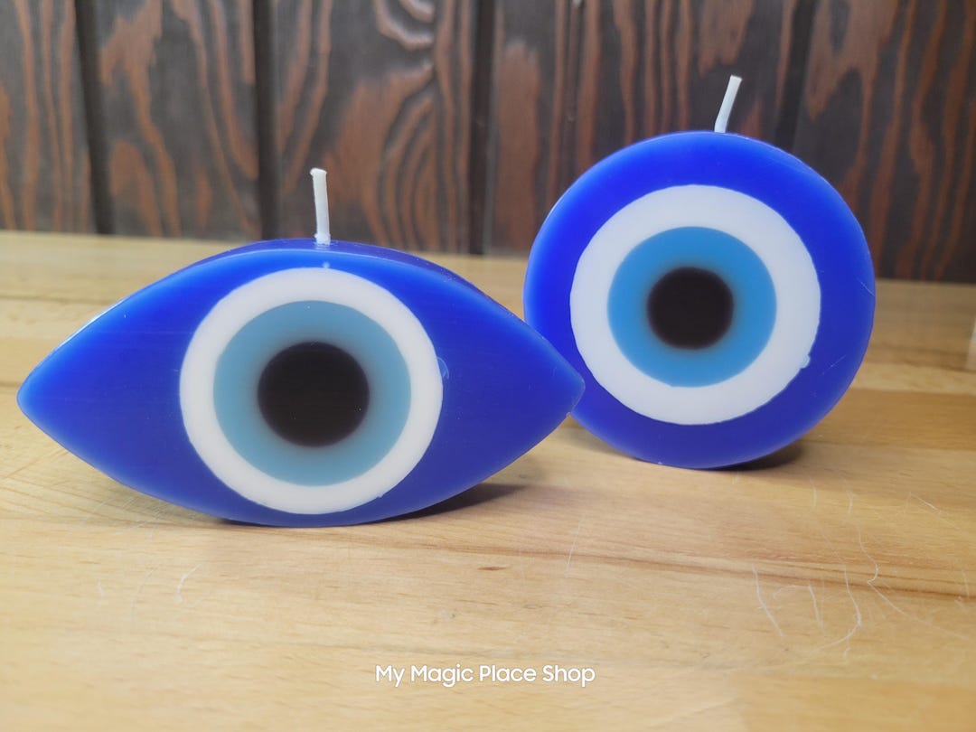 Evil Eye Candle: Round Paraffin Wax Spiritual Gift - Etsy