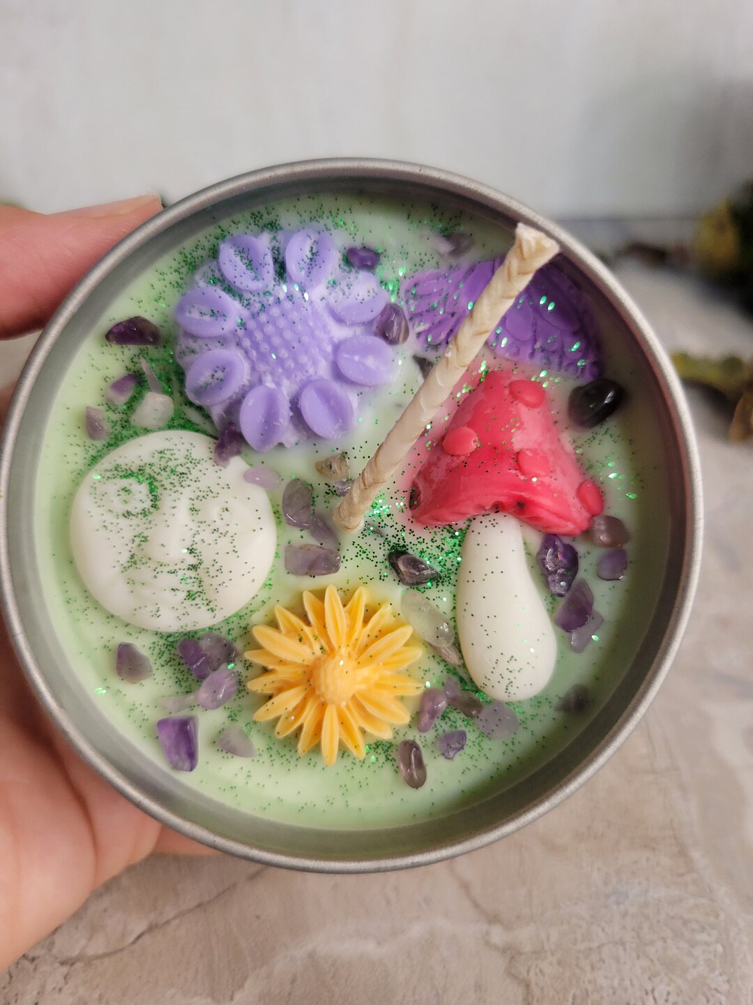 Enchanted Moon Magic Garden Candle Tin Jar Soy Candle Intention Candle ...