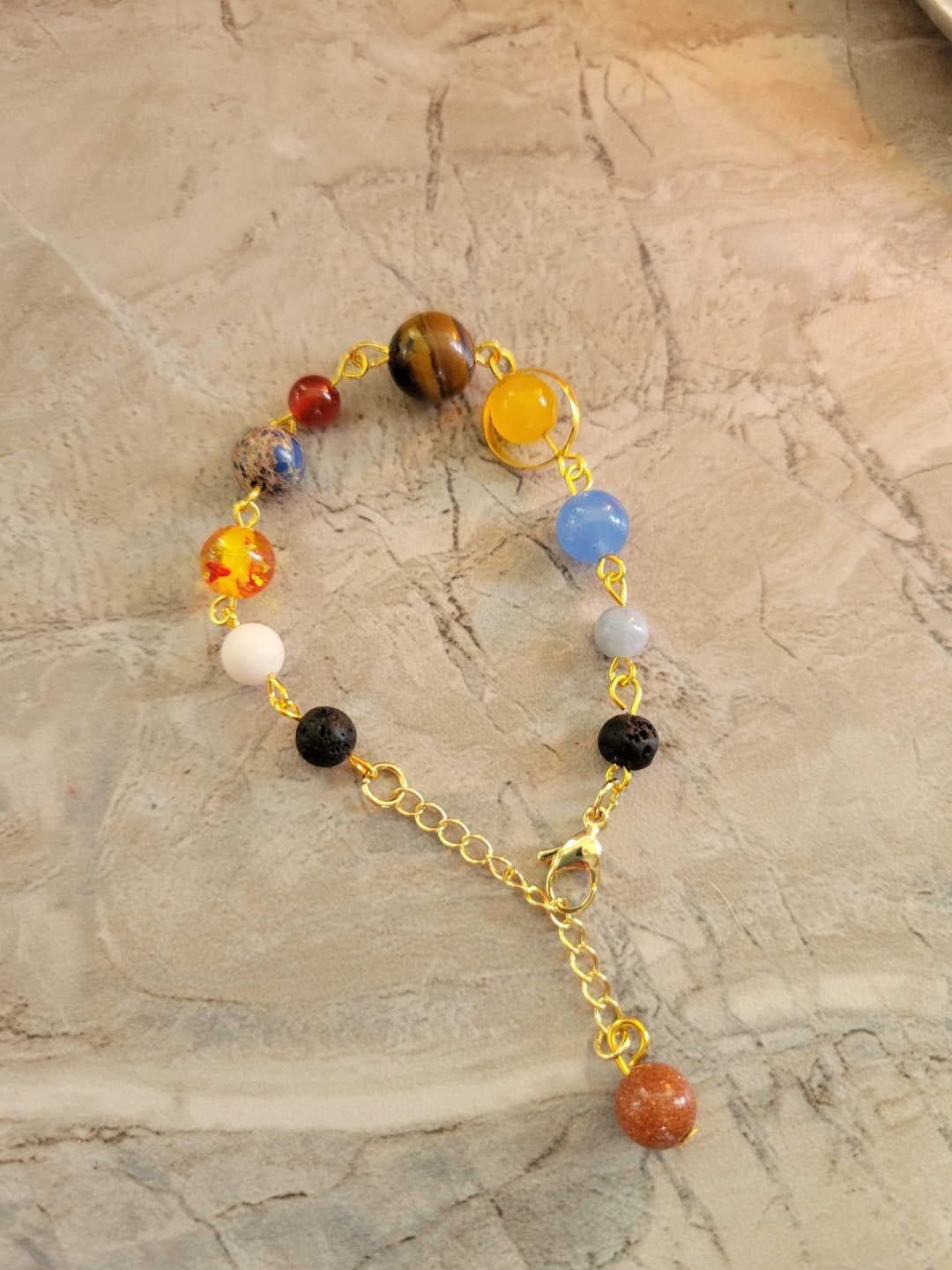 Universe Galaxy the Nine Planets Guardian Star, Natural Mixed Gemstone ...