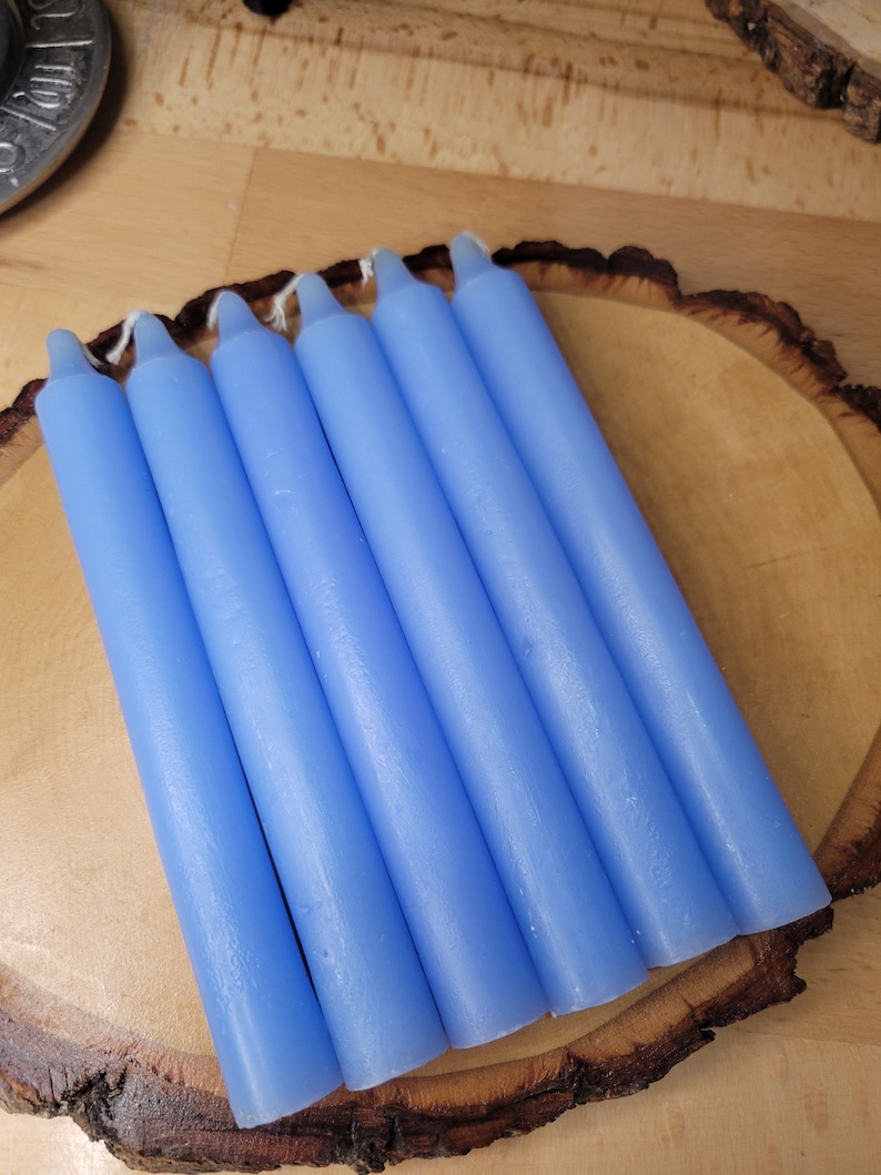 Light Blue Taper Candles - 6-inch Elegant Candle Set - Etsy