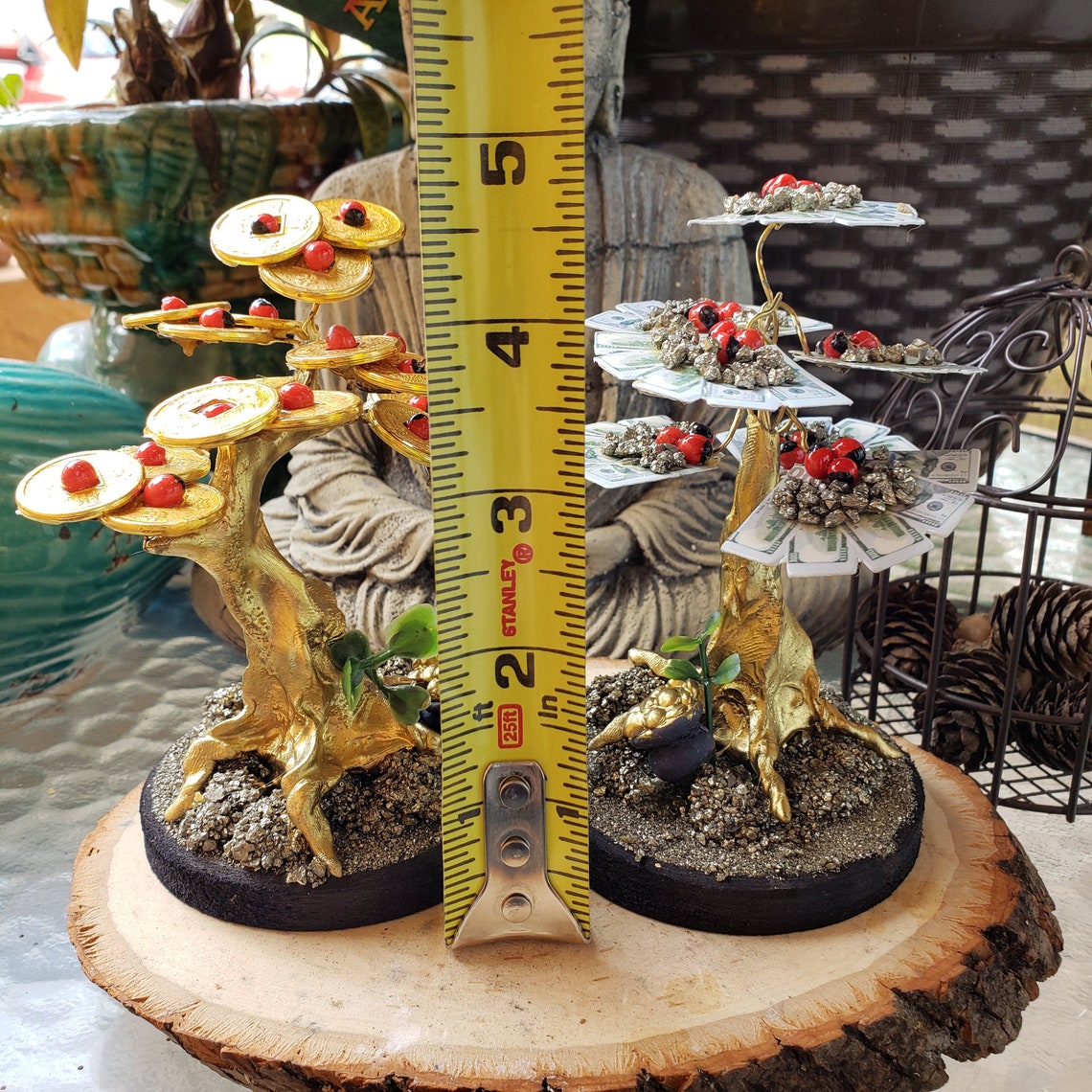 Money Tree Coins Tree Dollar Bills Tree / Fortune Tree - Etsy