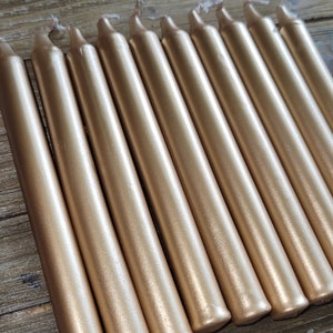 Pack of 10 Gold Silver or Copper Color Pack of Candles - Etsy