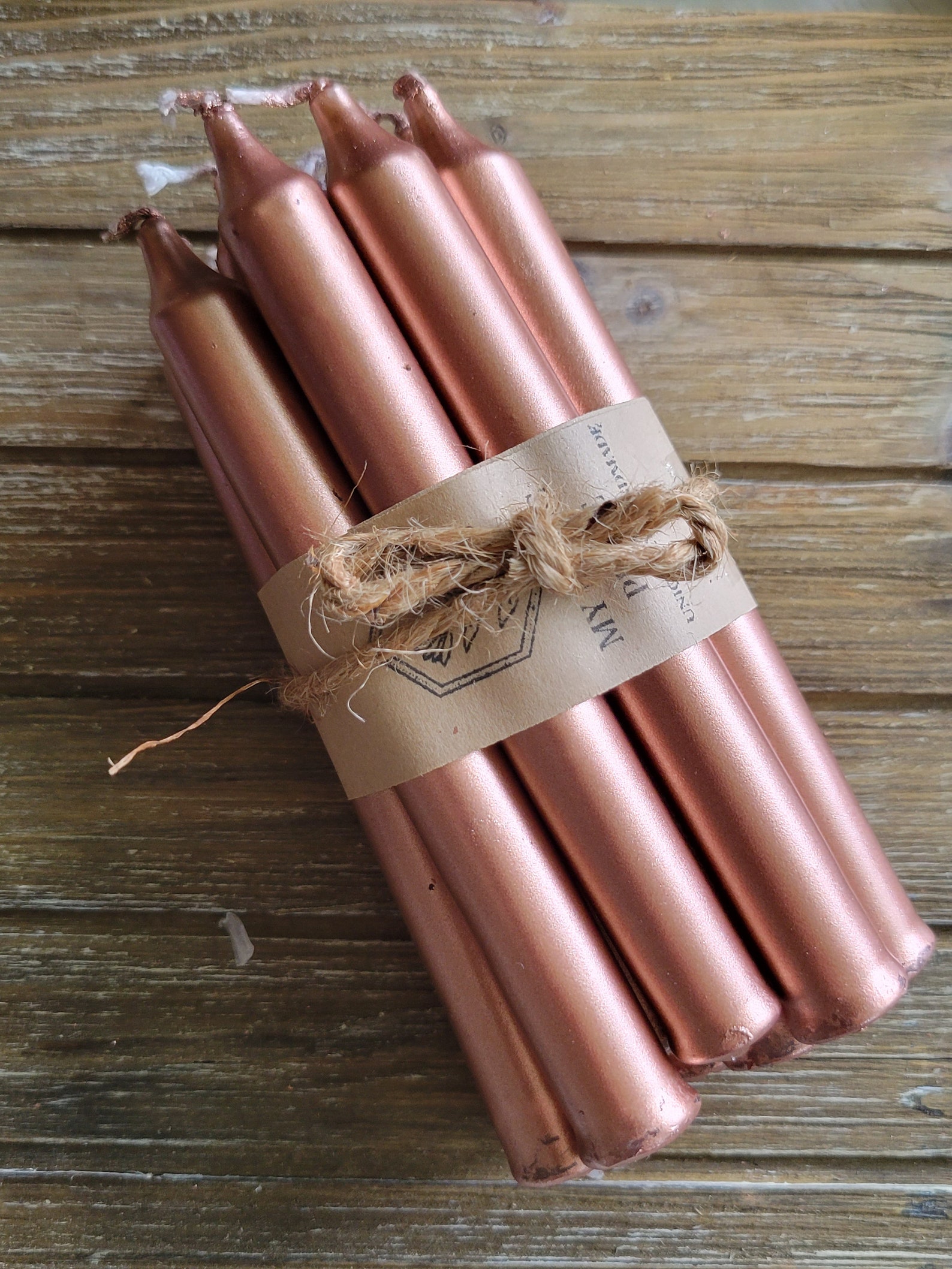 Pack of 10 Gold Silver or Copper Color Pack of Candles - Etsy
