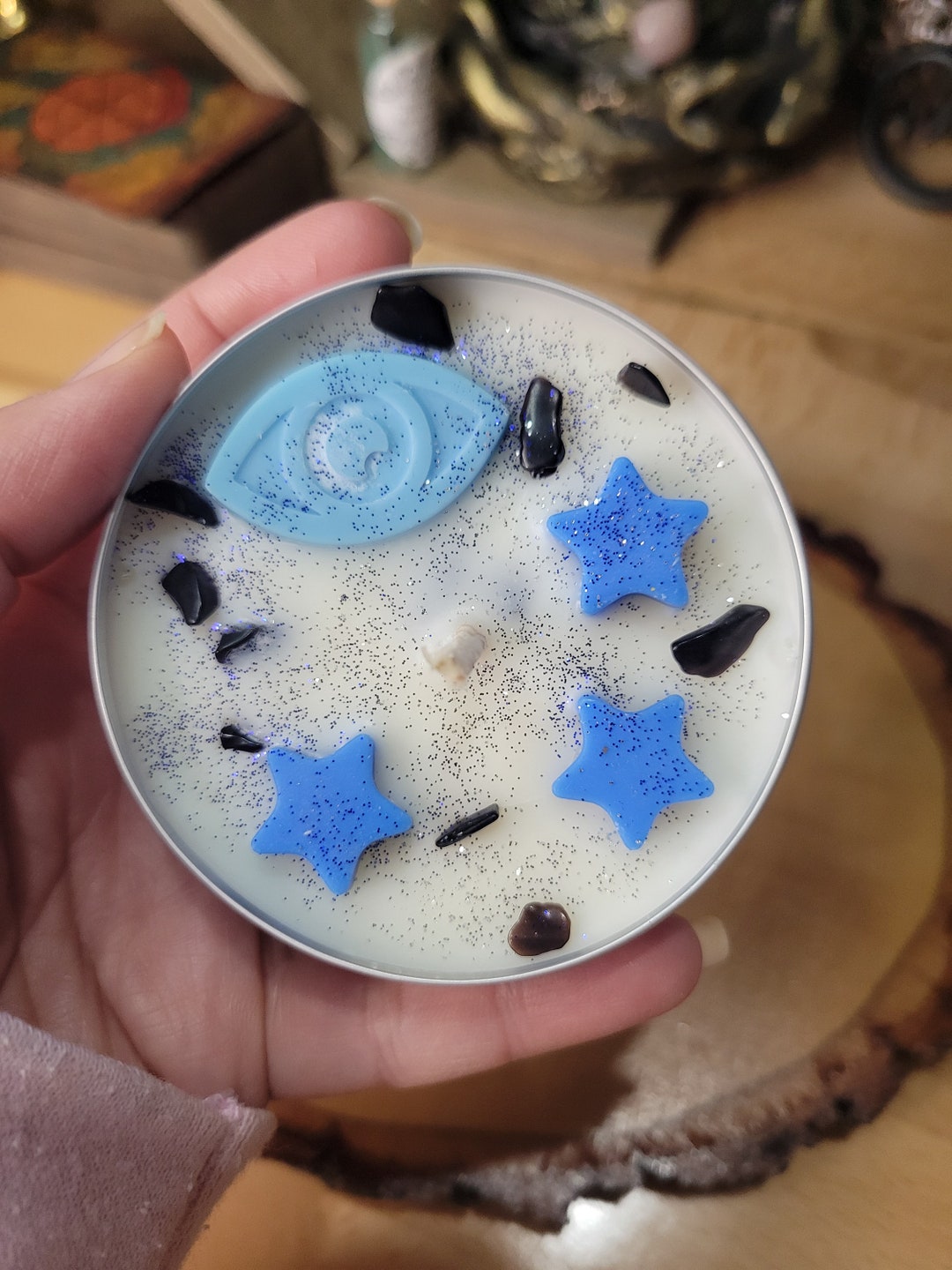 Evil Eye Protection Candle 4 Oz, Tin Jar Evil Eye Candles Soy Candles ...