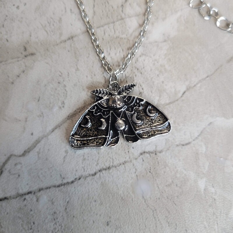 Moth Necklace - Etsy