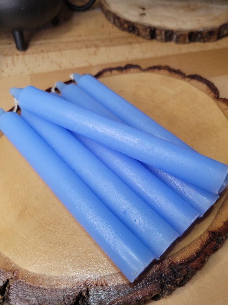 Light Blue Taper Candles - 6-inch Elegant Candle Set - Etsy