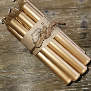 Pack of 10 Gold Silver or Copper Color Pack of Candles - Etsy