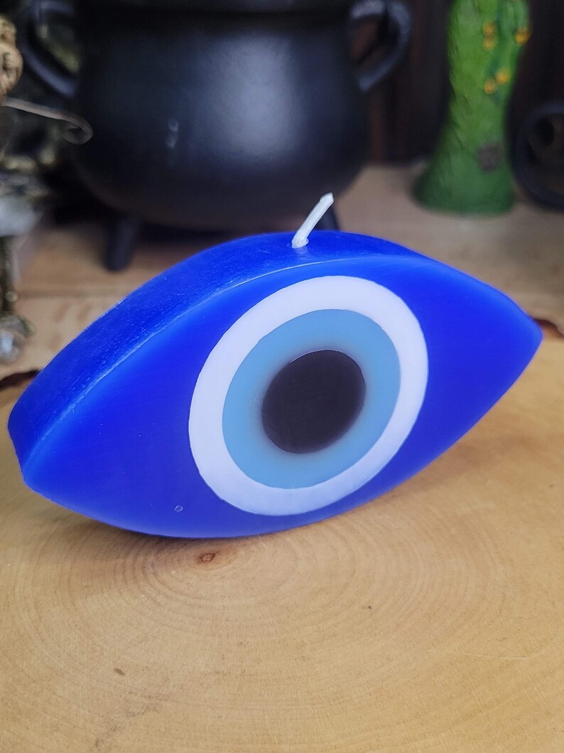 Evil Eye Candle: Round Paraffin Wax Spiritual Gift - Etsy