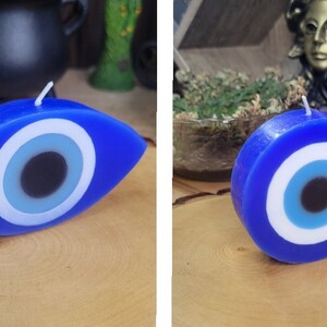 Evil Eye Candle: Round Paraffin Wax Spiritual Gift - Etsy