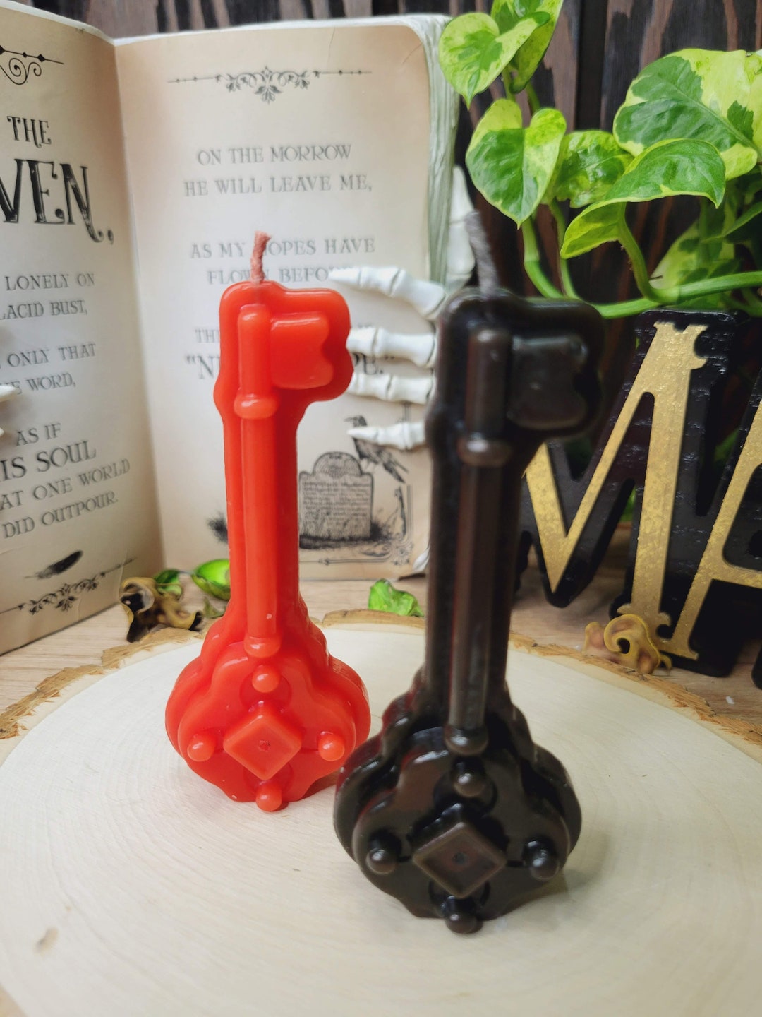 Key Candle-small Key Figurine-candle Offering-candle Spell- Black Key ...