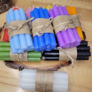 Mini Color Chime Candles - Set of 10 Spell Candles - Etsy