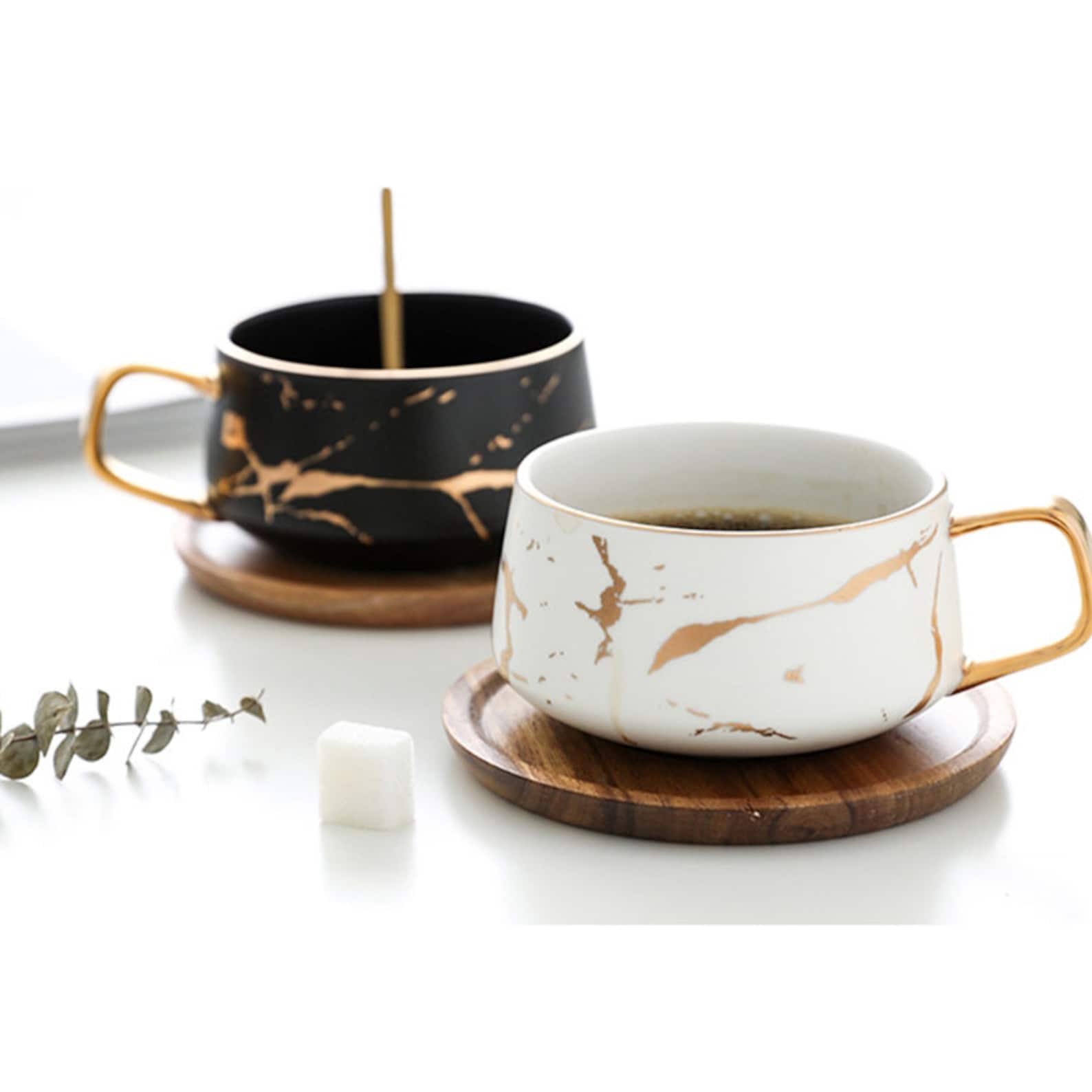 Matte Ceramic Marble Faux Kintsugi Coffee/ Tea Mug - Etsy
