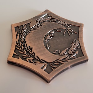 Solid Metal D2 Coin Featuring an a Sun Theme and a Moon Theme | Aged ...