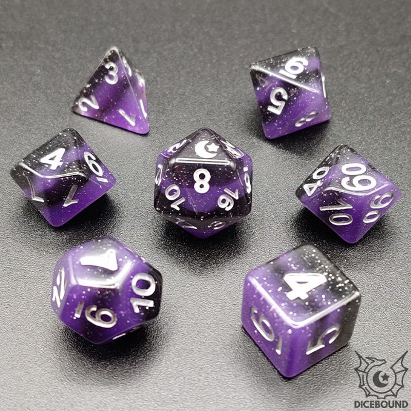Purple Dice Set - Etsy