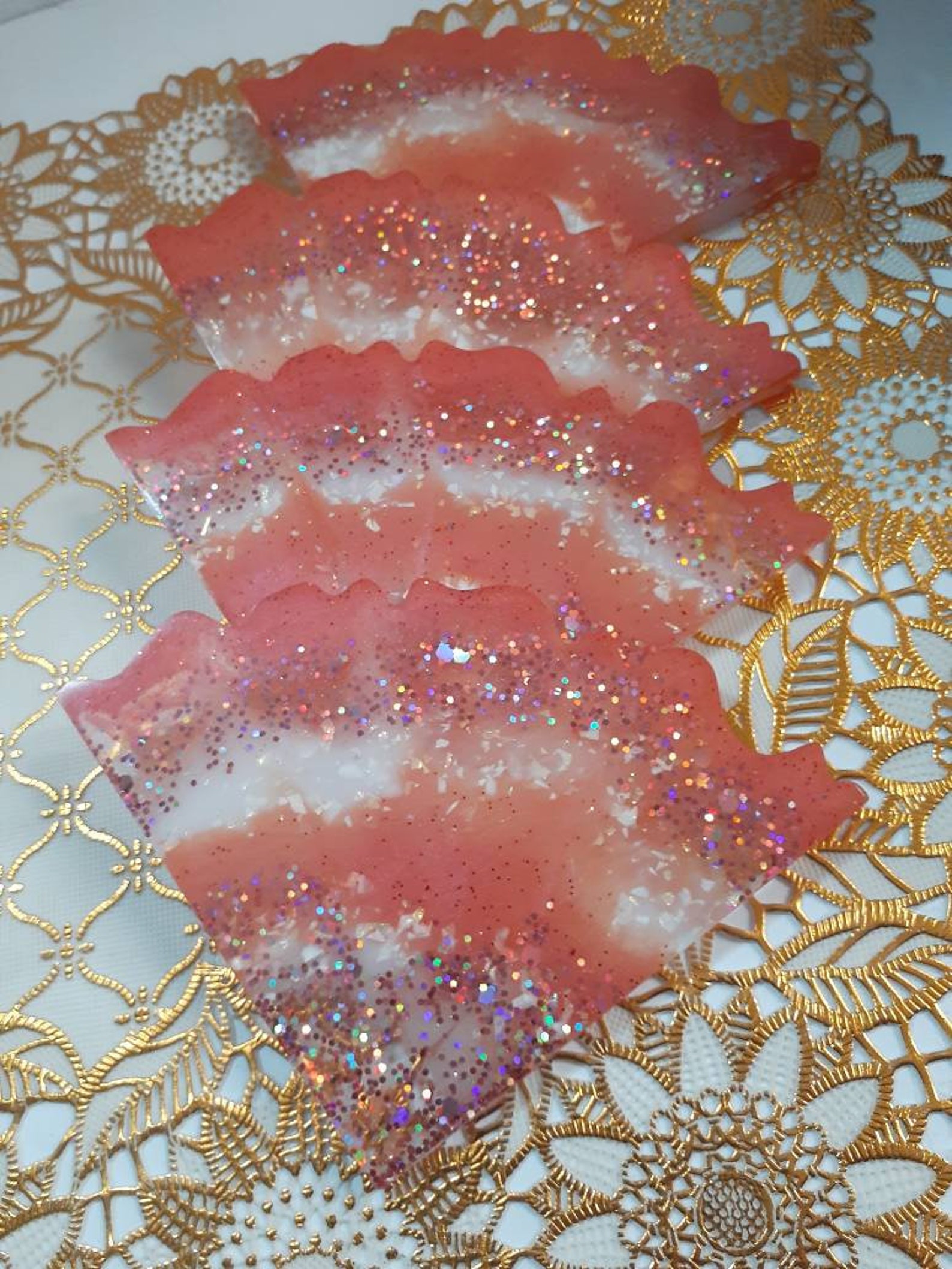 Resin Coaster Set set of 4 Triangle - Etsy