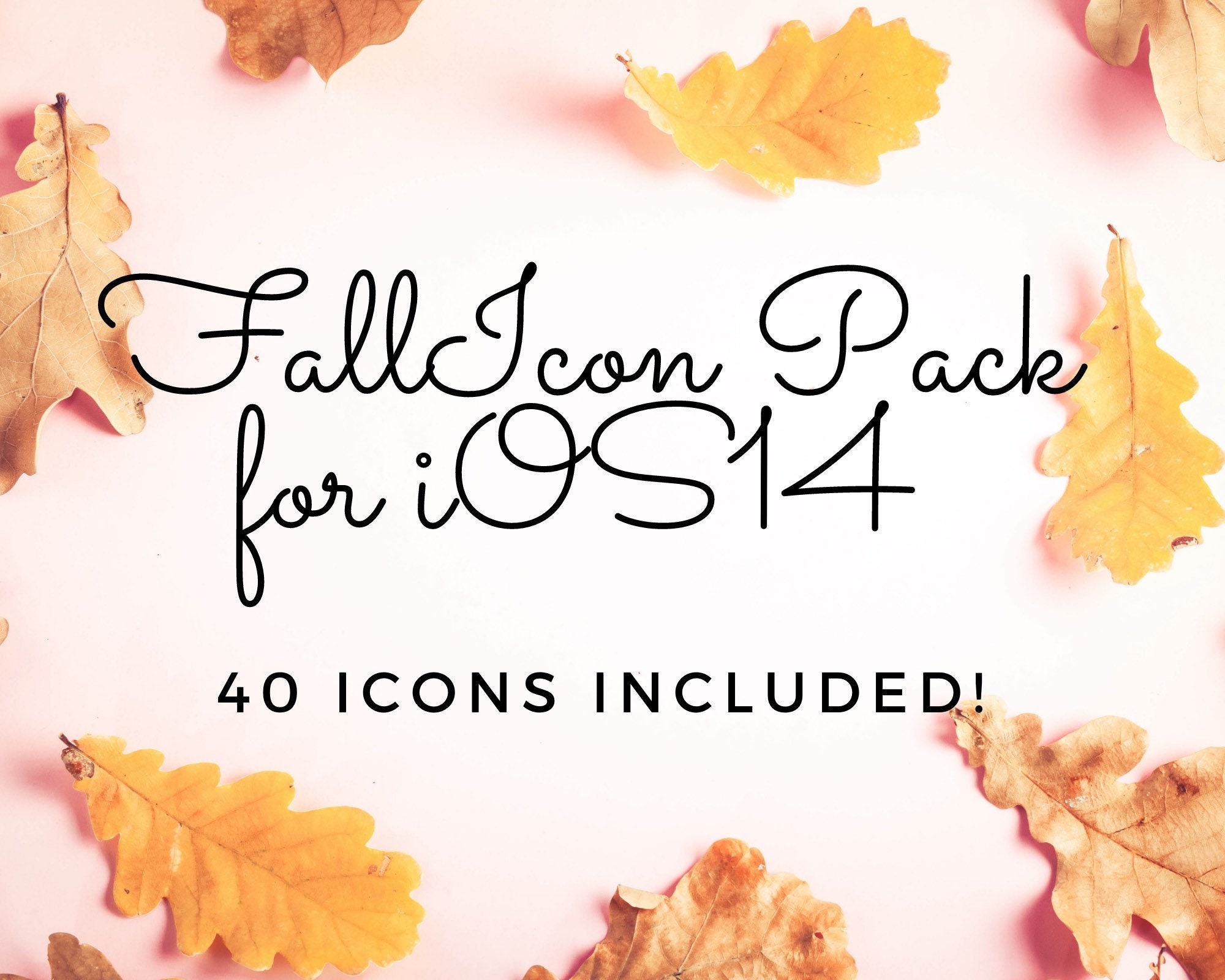 Ios14 iPhone Theme | Fall Icon Pack | 40 Autumn Icons Included ...