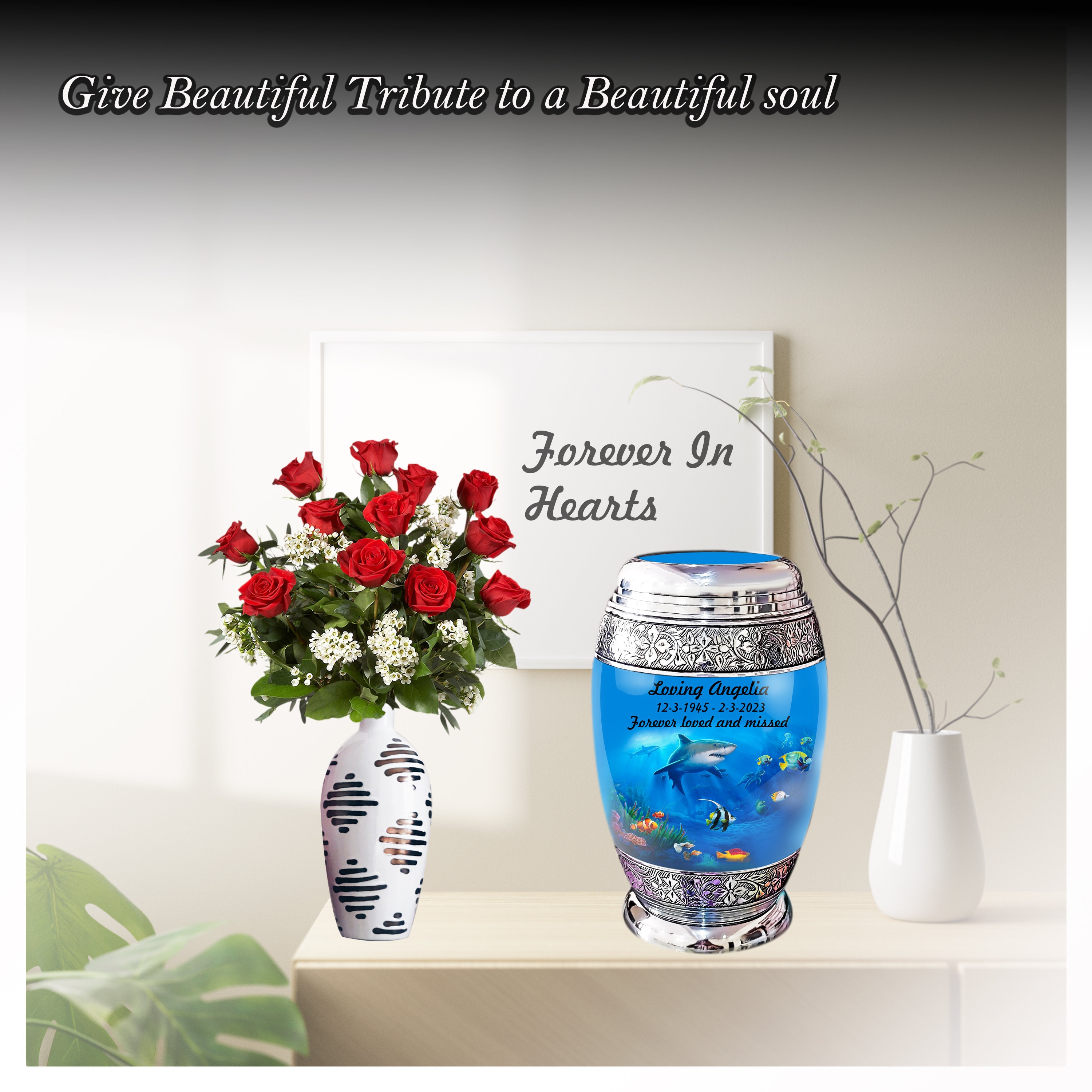Shark Adult Cremation Urn – Urns for Human Ashes – Cremation Urns - Urn ...