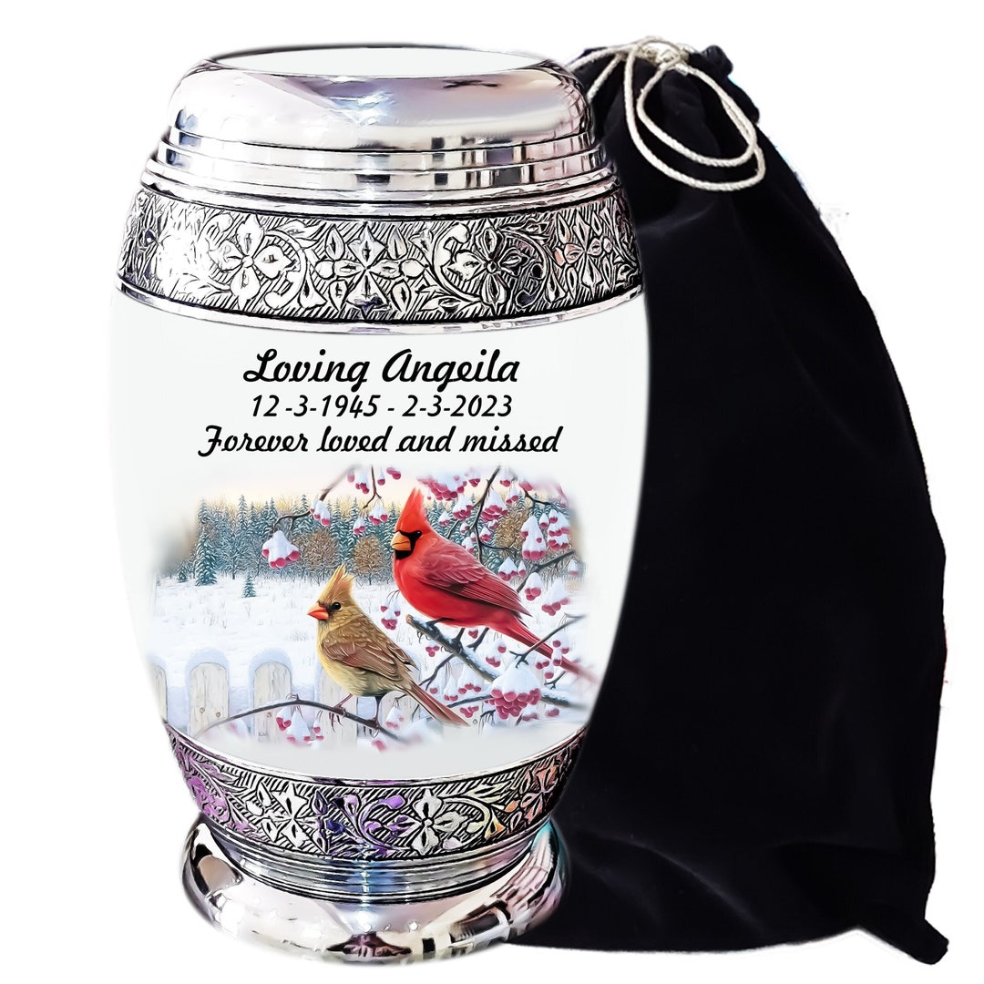 Cardinal Bird Adult Cremation Urn – Urns for Human Ashes – Cremation ...