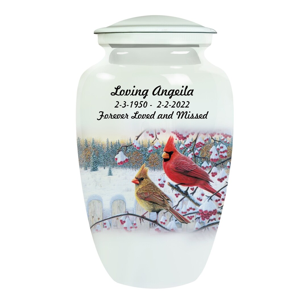 Cardinal Bird Adult Cremation Urn – Urns for Human Ashes – Cremation ...