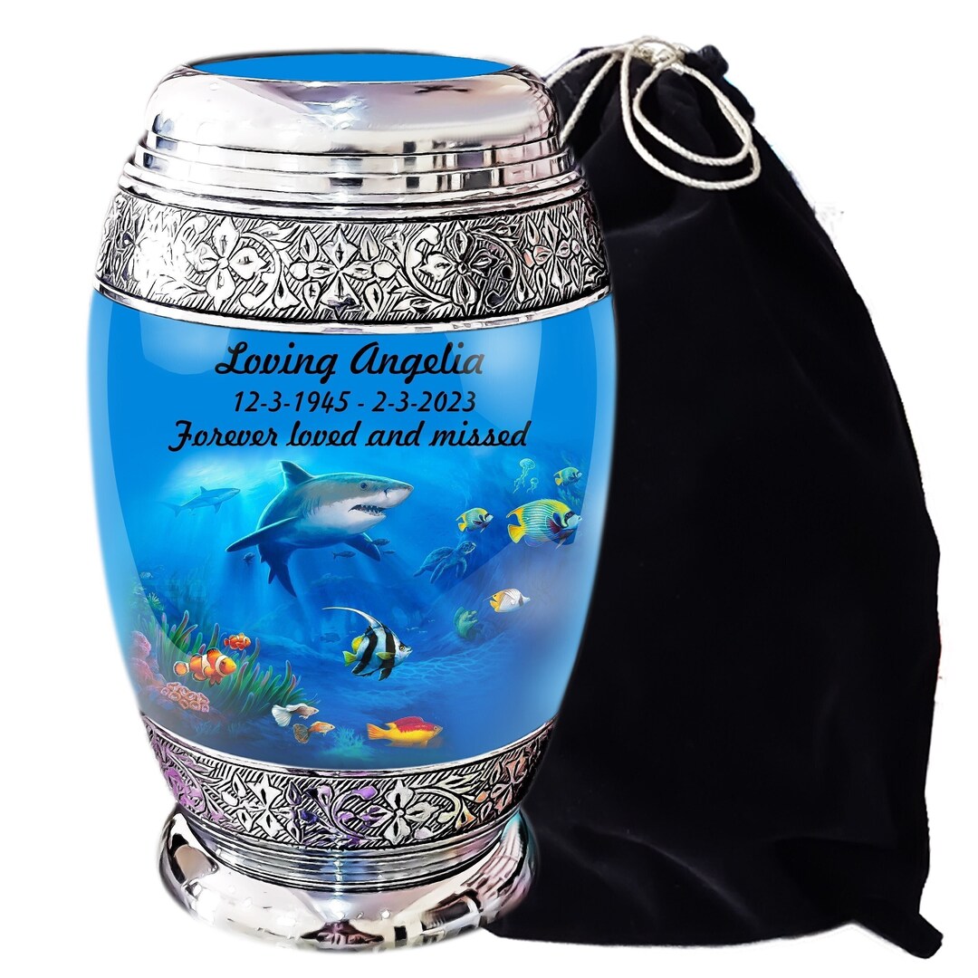Shark Adult Cremation Urn – Urns for Human Ashes – Cremation Urns - Urn ...