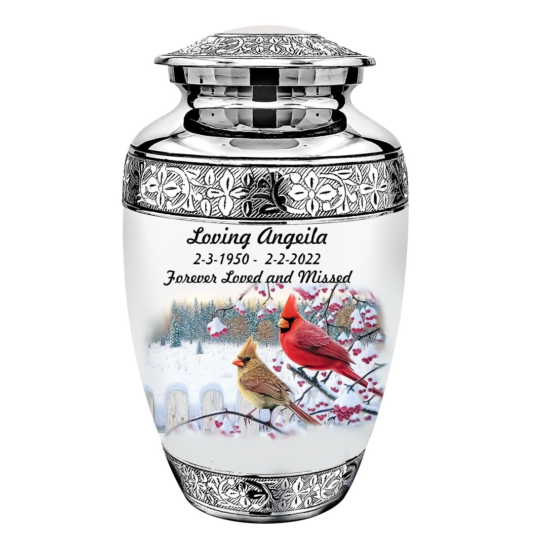 Cardinal Bird Adult Cremation Urn – Urns for Human Ashes – Cremation ...