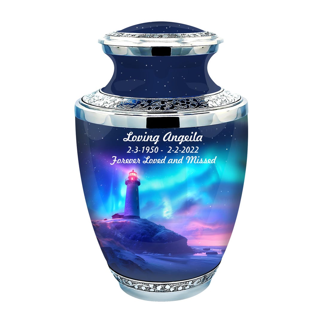Urn for Human Ashes, Cremation Urn, Memorial Urn, Funeral Urn, Light ...