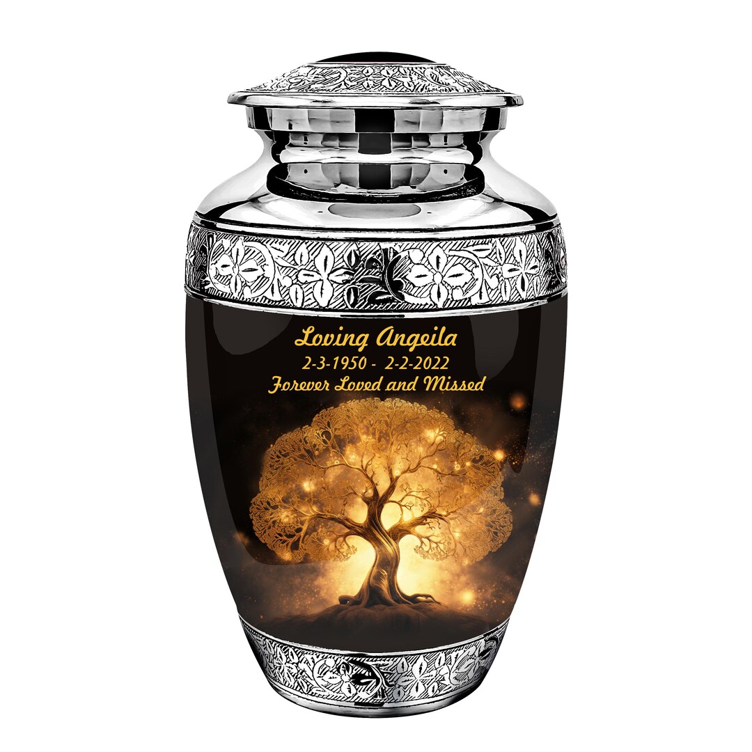 Golden Tree of Life Memorial Cremation Urn for Human Ashes, for Human ...