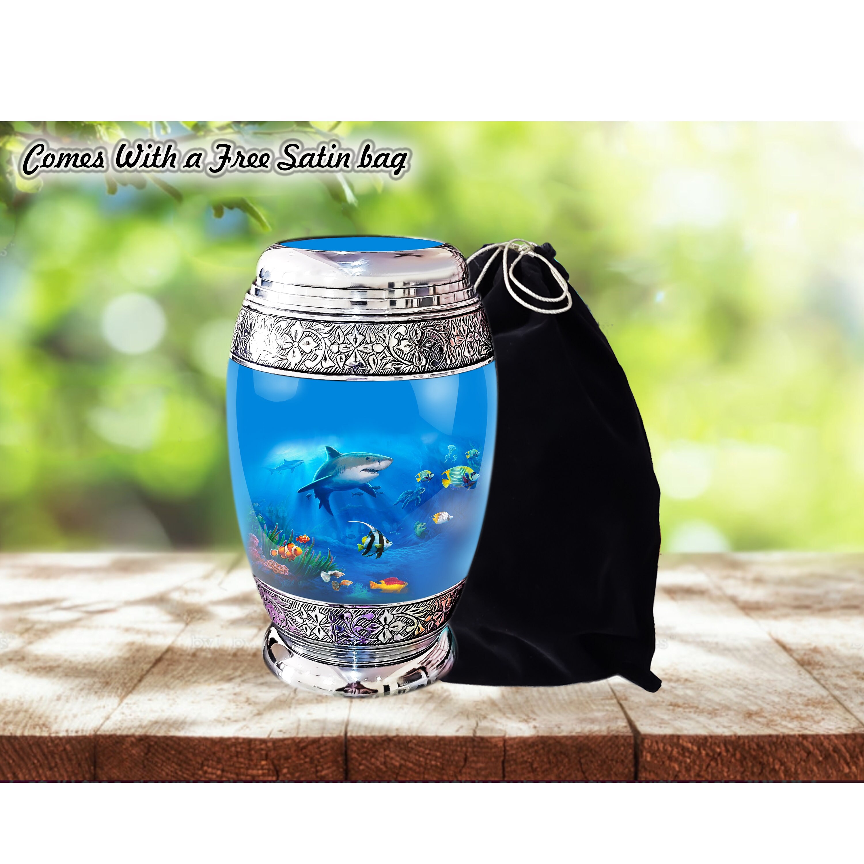 Shark Adult Cremation Urn – Urns for Human Ashes – Cremation Urns - Urn ...