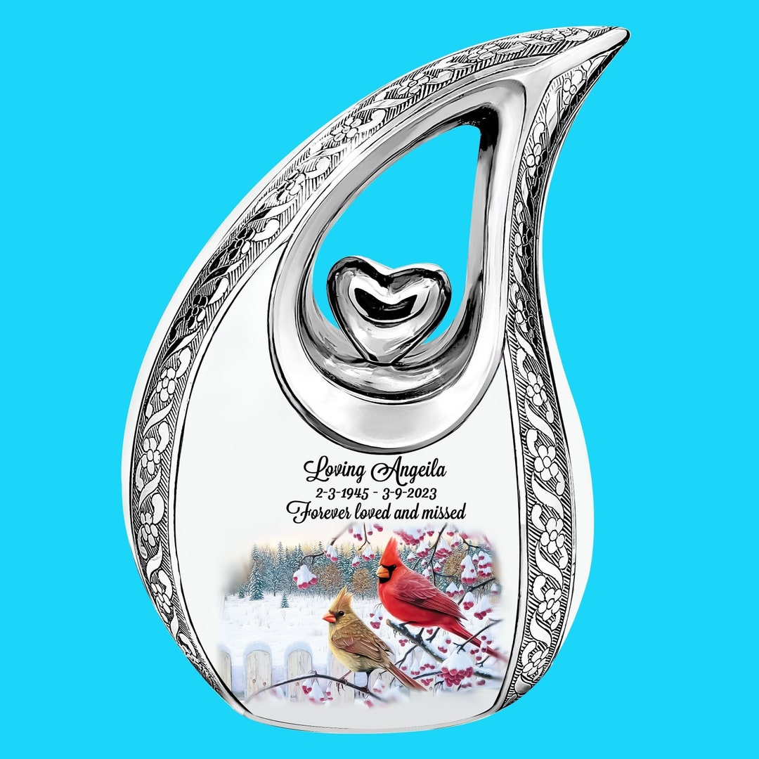 Cardinal Bird Teardrop Adult Cremation Urn Urns for Human Ashes ...