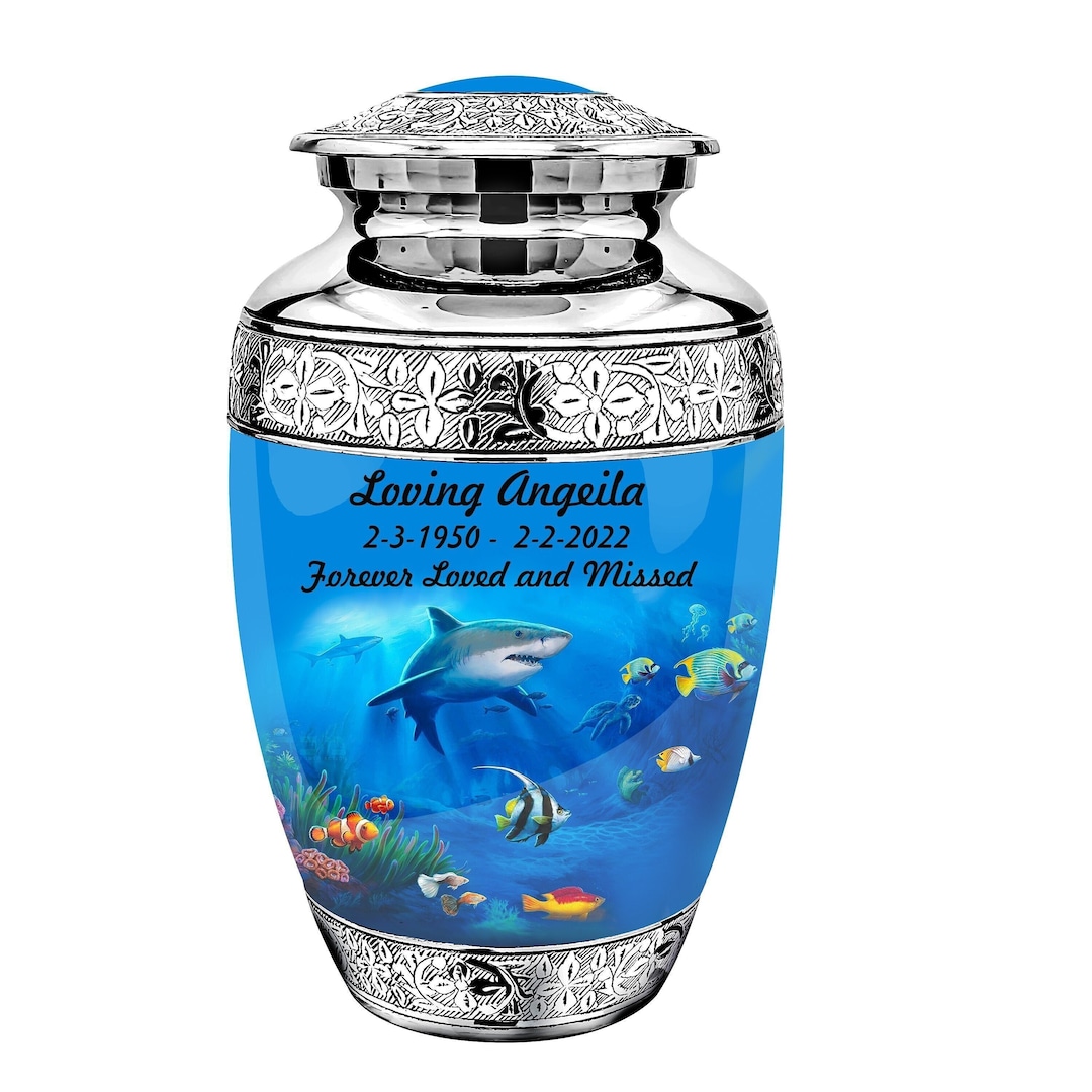 Shark Adult Cremation Urn – Urns for Human Ashes – Cremation Urns - Urn ...