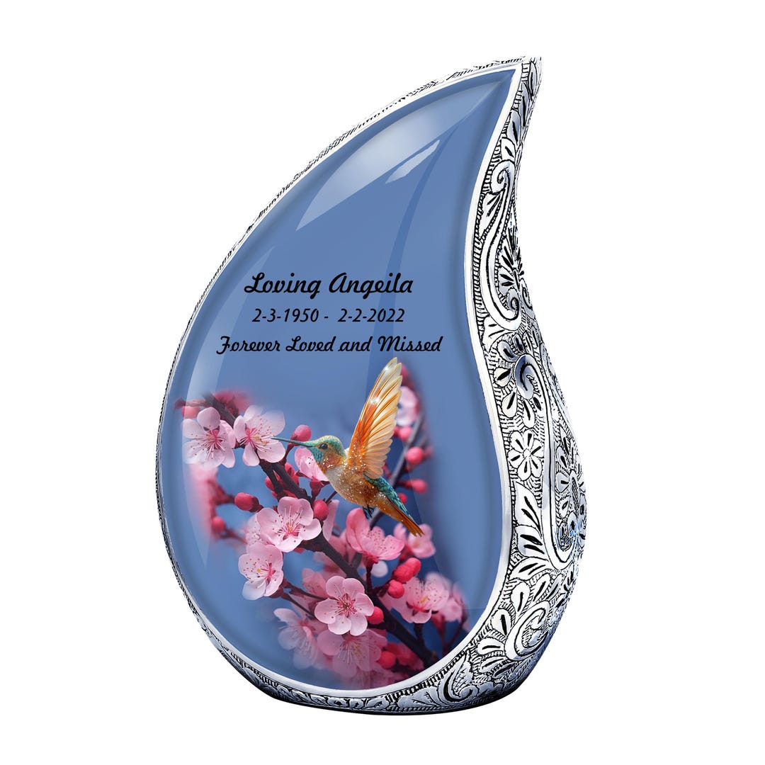 Teardrop Urn & Humming Bird Cremation Urns for Adult Ashes - Urns for ...