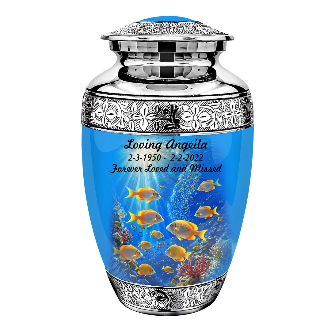 Cremation Urn – Underwater World Adult Ashes Urn for Memorial Human ...