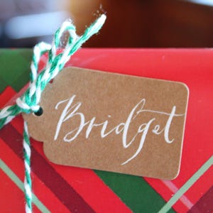 Customized Calligraphy Name Tags for Christmas Gifts, Table Settings ...