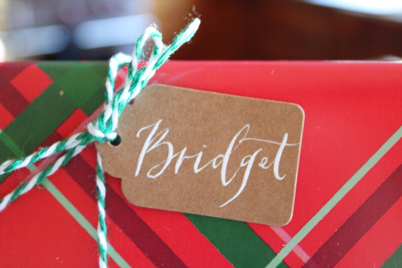 Customized Calligraphy Name Tags for Christmas Gifts, Table Settings ...
