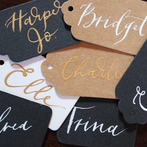 Customized Calligraphy Name Tags for Christmas Gifts, Table Settings ...