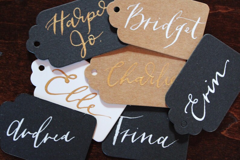 Customized Calligraphy Name Tags for Christmas Gifts, Table Settings ...