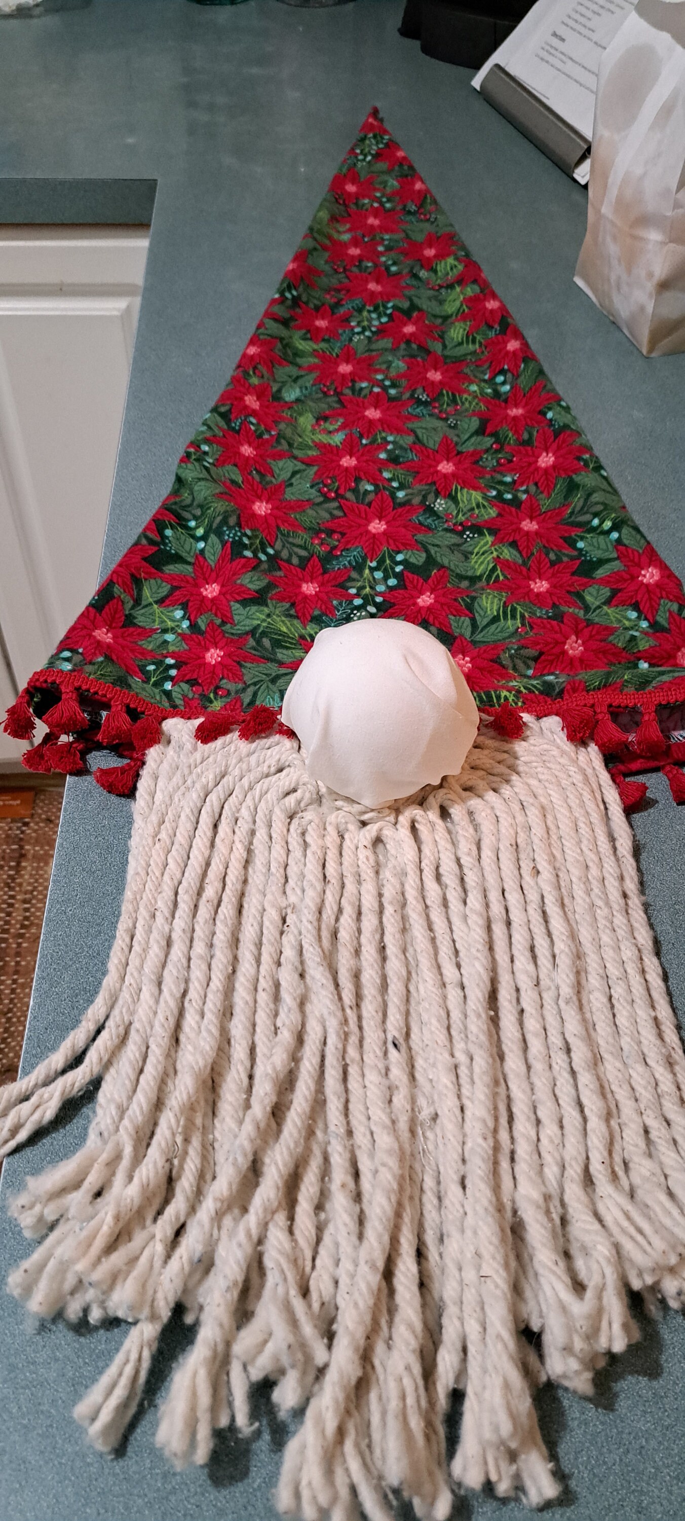 Tree Topper, Tomato Cage Topper, Gnome Head, Christmas Decoration ...