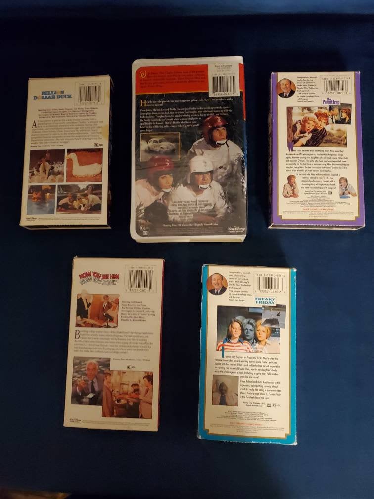 Walt Disney Classics VHS Lot of 5 - Love Bug, Freaky Friday, Parent ...
