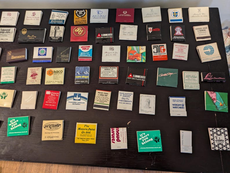 Vintage Matches. Advertising Collection, 60s, 70s, 80s, 90s. Lot of 20 ...