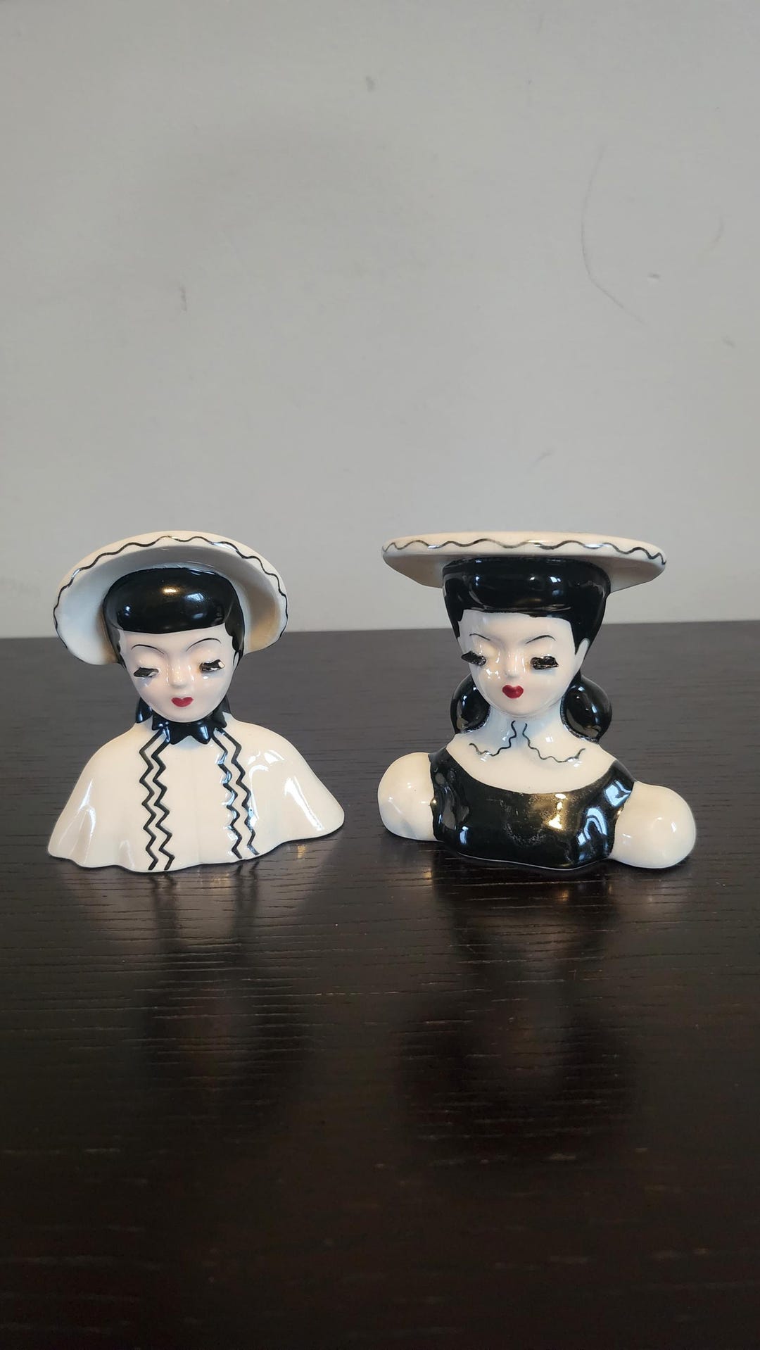 Pair of Napco Porcelain Head Vases. Vintage, Mid Century Modern, Made ...