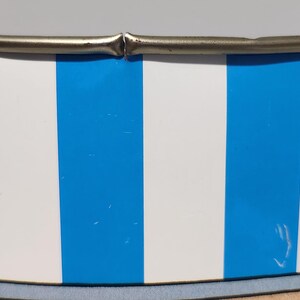Garfield Garbage Can, Vintage, 1978, Jim Davis, Blue and White Stripes ...
