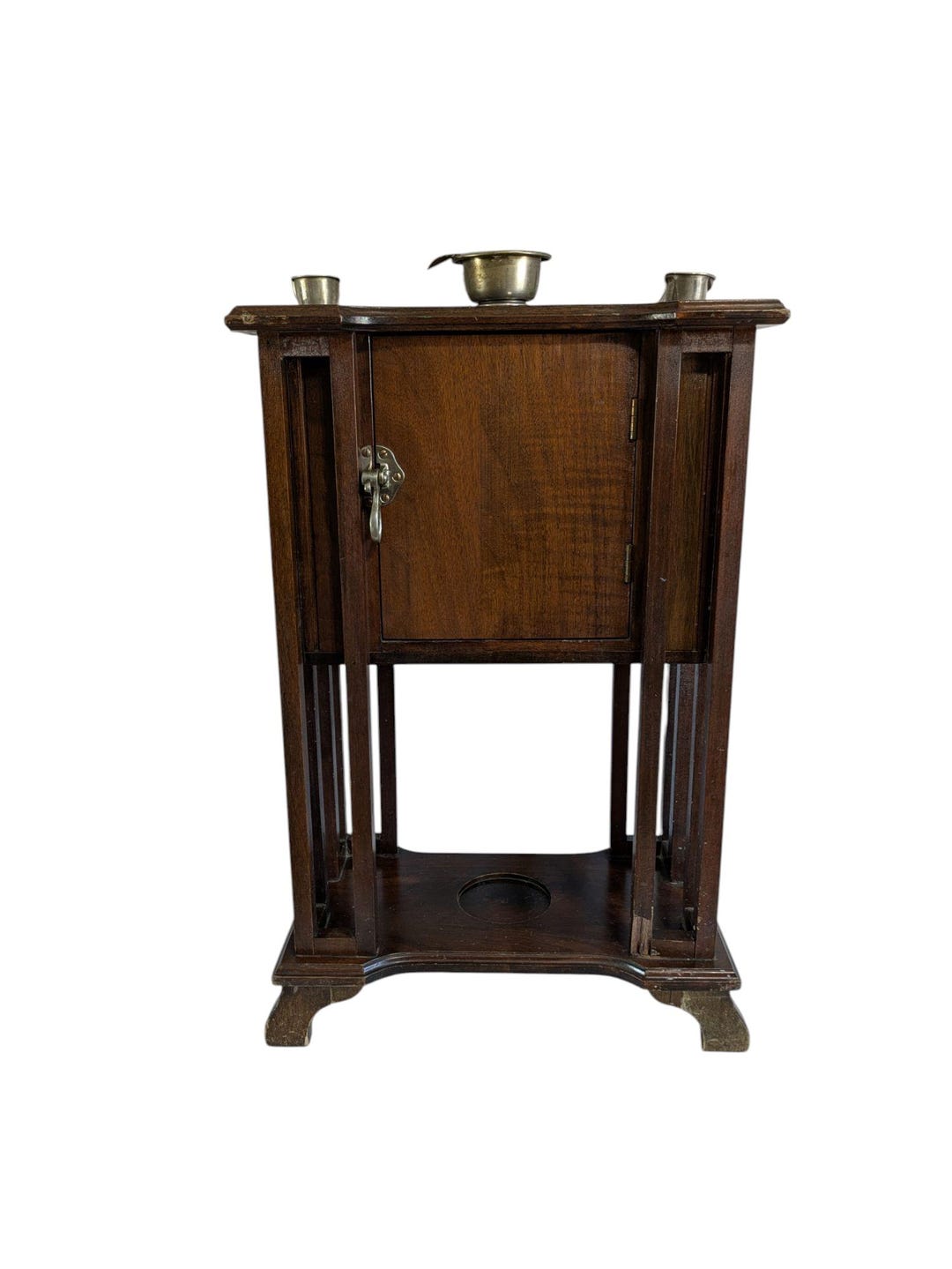 Antique Humidor Smoke Stand, George. J. Lippert Table Co. #97, Wood ...